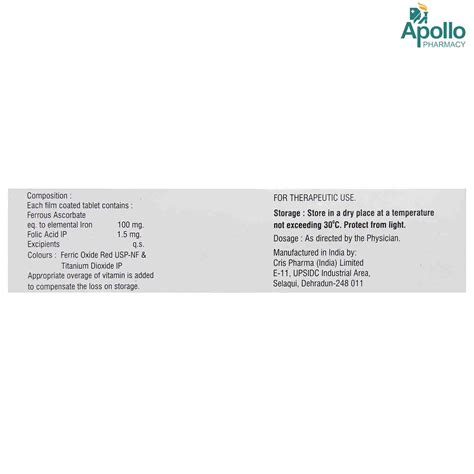 Ferikind Tablet 10s Price Uses Side Effects Composition Apollo