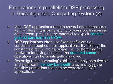 Ppt Digital Signal Processing On Reconfigurable Computing Systems Powerpoint Presentation Id