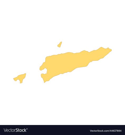 East Timor Map Color Line Element Border Vector Image