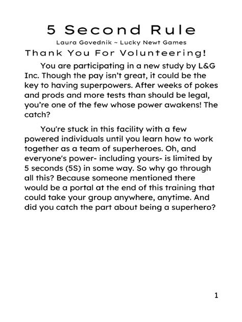 5 Second Rule Accessible Pdf