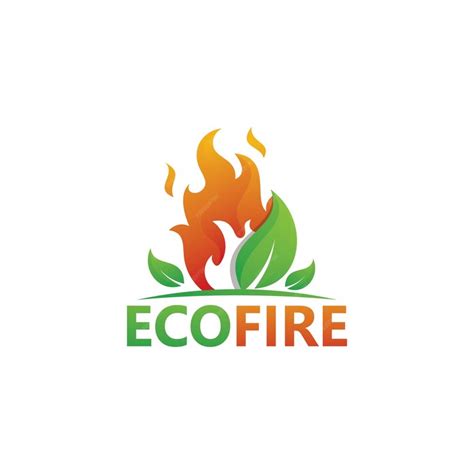 Premium Vector Eco Fire Logo Template Design