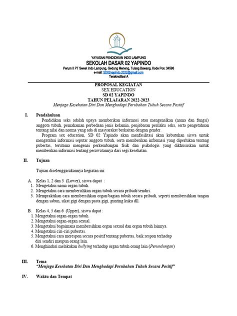 Proposal Sex Education Pdf