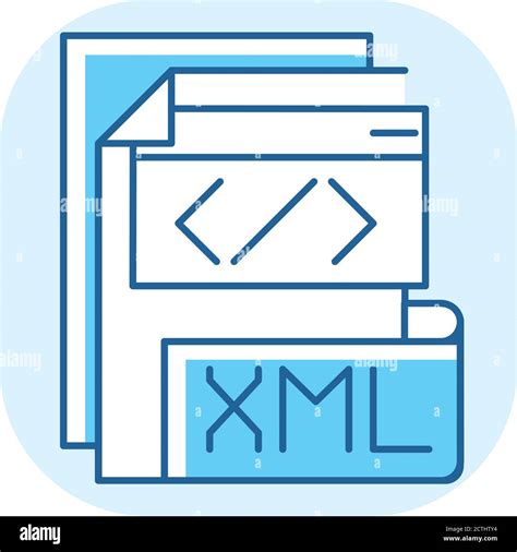 Xml File Blue Rgb Color Icon Stock Vector Image And Art Alamy