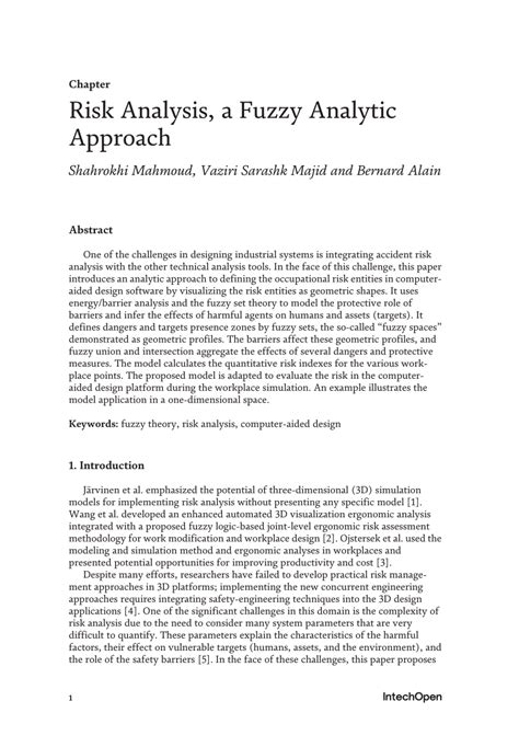 Pdf Risk Analysis A Fuzzy Analytic Approach