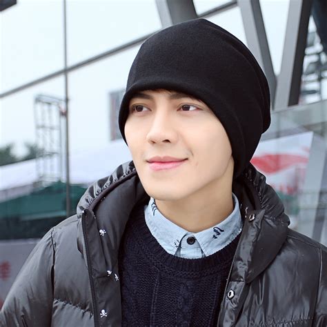 Capping Pullover Cap Winter Mens And Womens Couples Solid Color Cotton Knitted Outdoor Ear