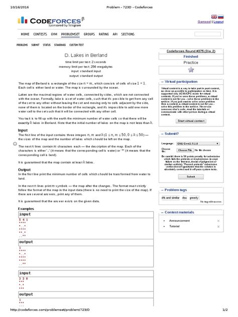 problem 723d codeforces pdf pdf