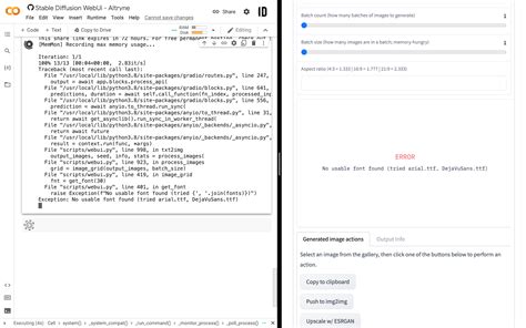 Bug No Usable Font Found Issue Altryne Sd Webui Colab GitHub