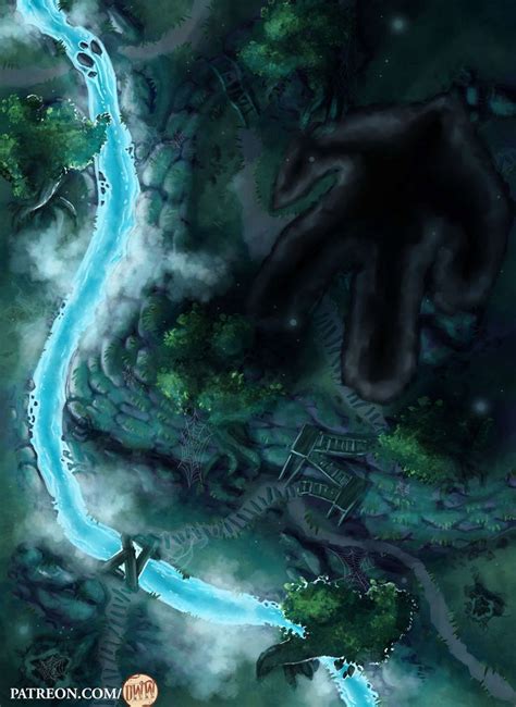 Haunted Forest Sleeping Giant Battle Map Fantasy Battle Fantasy Map