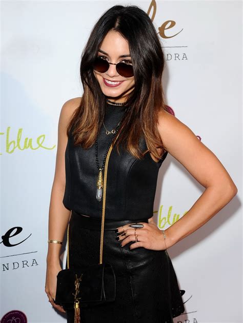 Vanessa Hudgens Wearing Tiny Black Leather Outfit At Ale By Alessandra