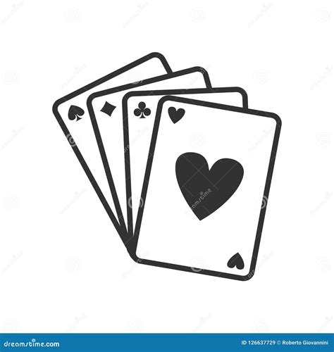 Playing Cards Clip Art Black And White