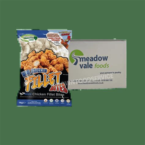 Mini Chicken Fillet Bites 10x1kg Meadow Vale Foods