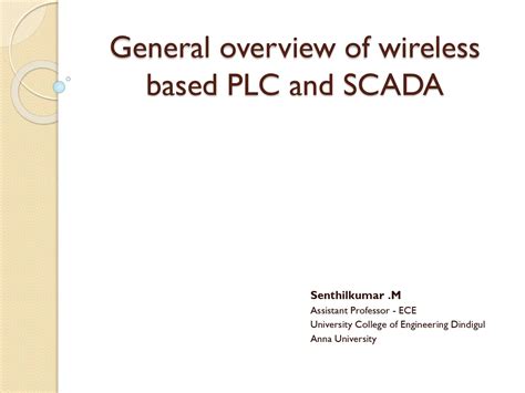 General Overview Of Wireless Based Plc And Scada Aquaenergy Expo