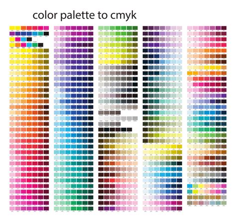 Cmyk Color Palette Reference Guide For Printing