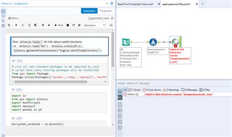 how to read excel with protected password using al alteryx community