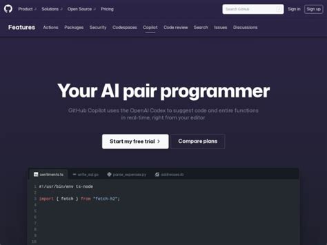Github Copilot：github Copilot 经过数十亿行代码的训练，将自然语言提示转化为 Ai工具箱