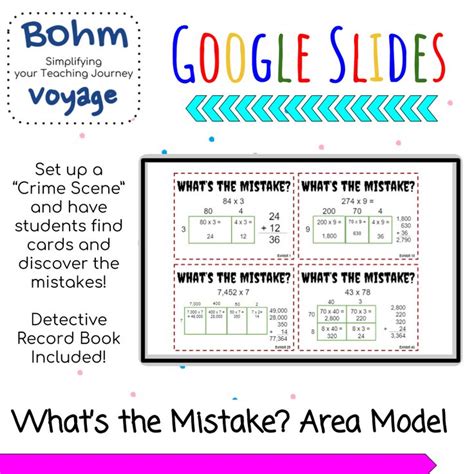 Whats The Mistake Area Model Multiplication Mistake Detective Error