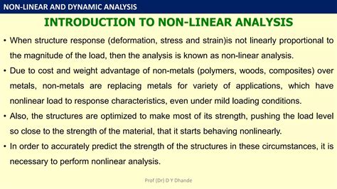 Non Linear And Dynamic Analysis Pptx