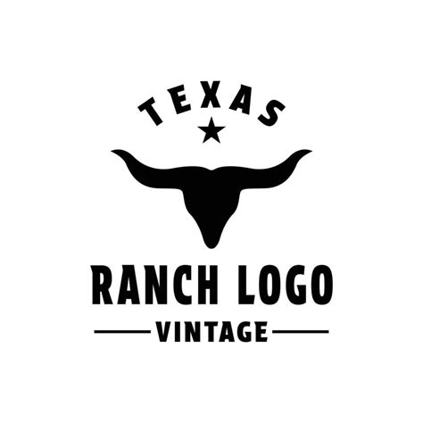 Ranch Logo Texas Design Concept Vintage Retro Style 56233543 Vector Art