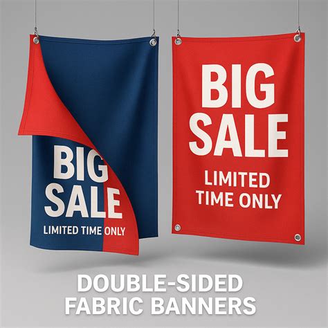 Double Sided Fabric Banners 2 Sided Indoor Fabric Signs