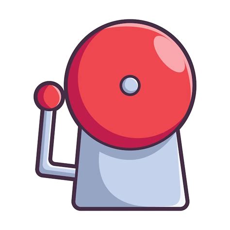 Cloche Rouge Pour La Sonnerie De Lécole Icône Dillustration
