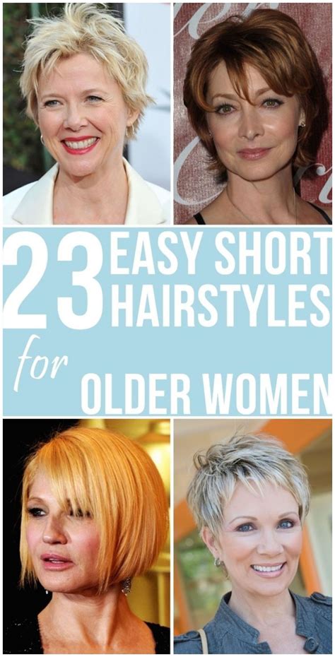 23 Easy Short Hairstyles For Older Women Short Hair Older Women