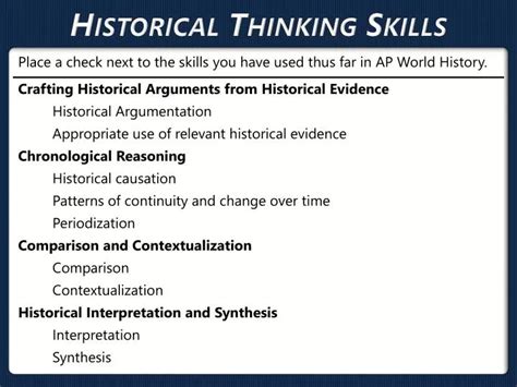 Ppt Historical Thinking Skills Powerpoint Presentation Free Download