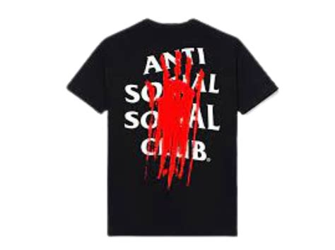 Anti Social Social Club Imprint Black Tee Silicone Print