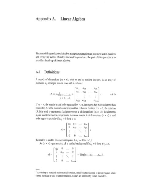 Appendix A Linear Algebra Download Free Pdf Matrix Mathematics