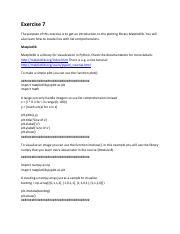 Exercise 7 Matplotlib List Comprehensions 2021 Pdf Exercise 7 The Purpose Of This Exercise Is