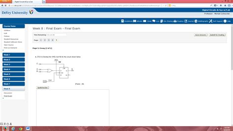 Tco 5 Develop The Vhdl Text File For Thecircuit