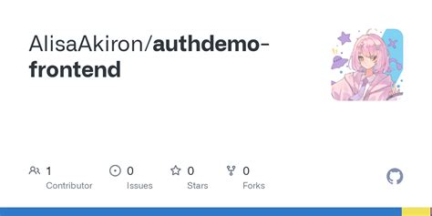 GitHub AlisaAkiron Authdemo Frontend