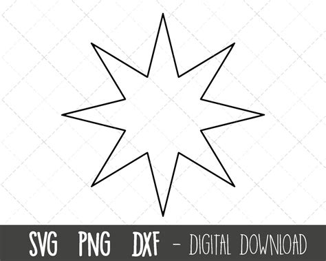 Star Svg 8 Point Star Svg Star Svg Star Clipart Clipart De Etsy France