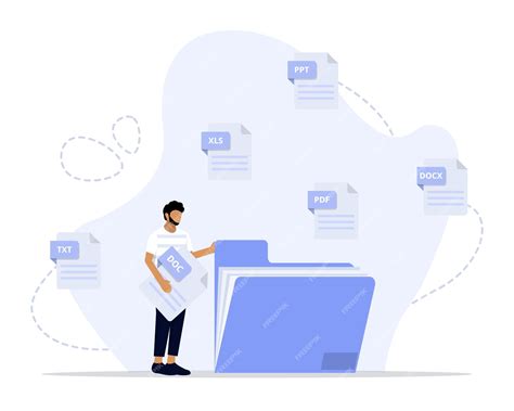 Premium Vector Text Files Concept Illustration