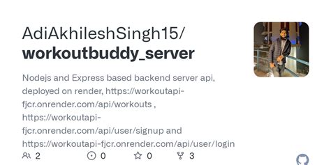 GitHub AdiAkhileshSingh Workoutbuddy Server Nodejs And Express Based Backend Server Api