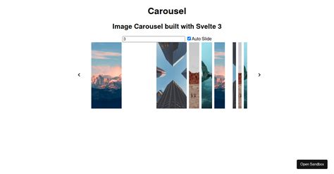 Svelte 3 • Image Carousel Codesandbox