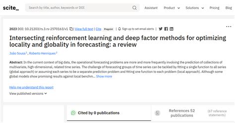 Citation Report Intersecting Reinforcement Learning And Deep Factor