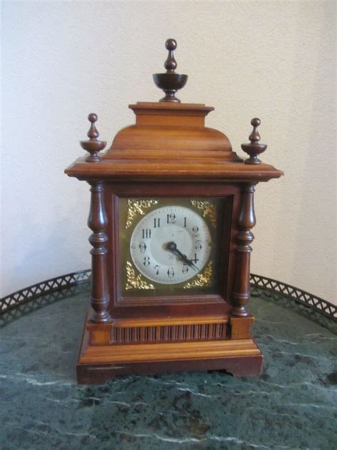 Tafelblad Klok Hout Messing Begin 20e Eeuw Catawiki