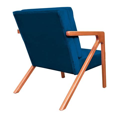Poltrona Monalisa Decorativa Veludo Cores Ds Estofados Azul Marinho
