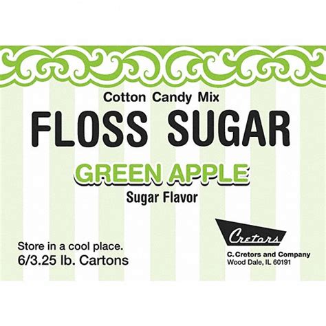 Green Apple Floss Sugar Cotton Candy Mix 31ew297409 Ga Grainger
