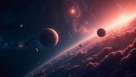 우주 풍경 공간 배경 Ai 생성 이미지