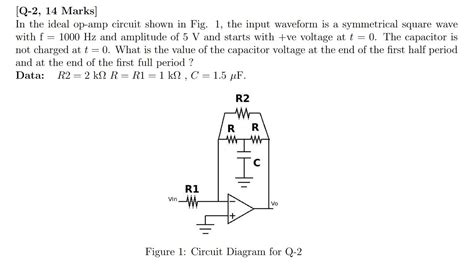 Solved Q 2 14 ﻿marks In The Ideal Op Amp Circuit Shown In