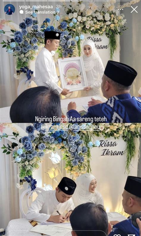 5 Potret Pernikahan Larissa Chou Dan Ikram Rosadi Yang Serba Putih