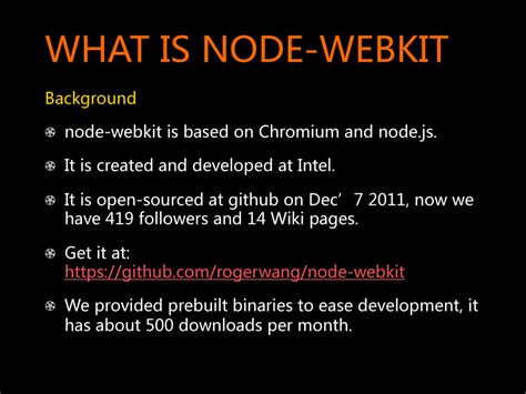 Node Webkit App Runtime Based On Chromium And Nodejs Speaker Deck