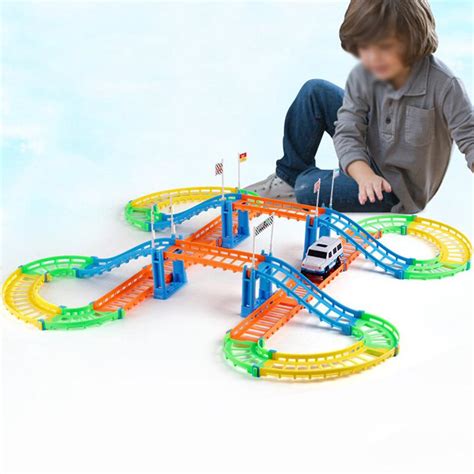 Buy 88pcs Set Spiral Track Roller Coaster Toy With Electric Rail Car