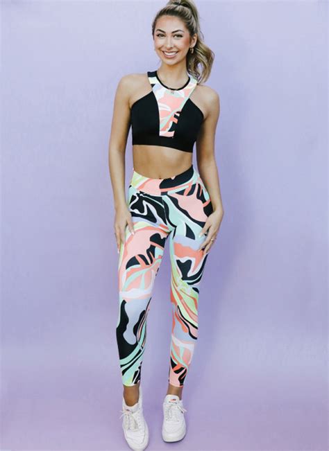 S9620 Misses And Womens Knit Sports Bra Leggings And Bike Shorts By Madalynne Intimates