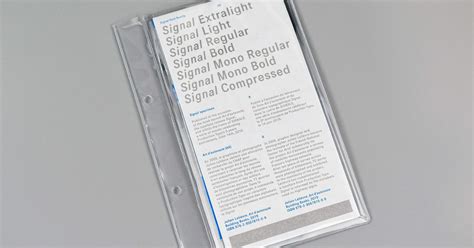 Signal Type Specimen Production Type