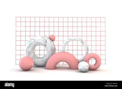 Abstract Minimal Primitive Shape Composition Product Presentation