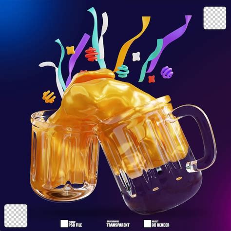 Premium Psd 3d Illustration Drinking Glass 2