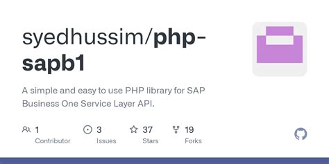 Github Syedhussimphp Sapb1 A Simple And Easy To Use Php Library For