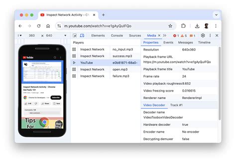 媒体：查看和调试媒体播放器信息 Chrome Devtools Chrome For Developers